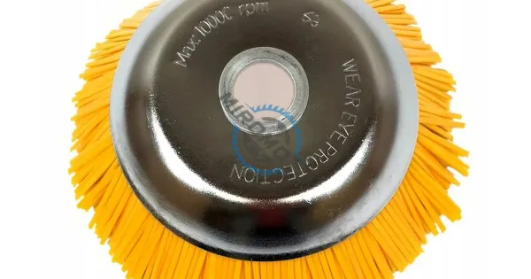 Disc perie matura motocoasa 8'' 200mm , peri nailon, galben - MiroMoto